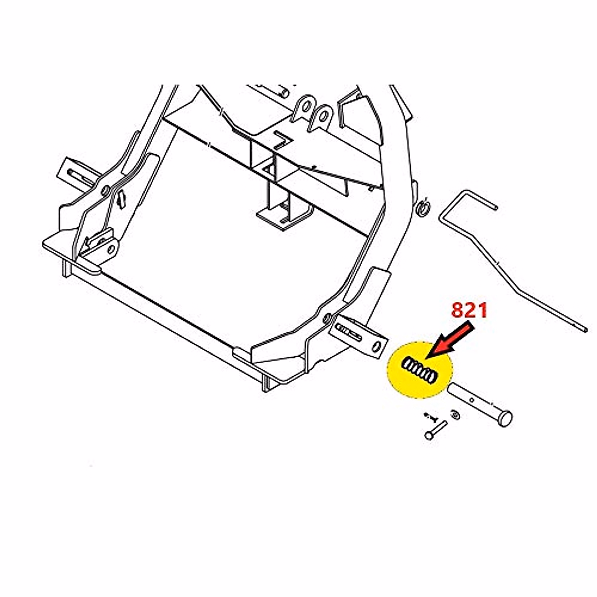 Professional Parts Warehouse Aftermarket Fisher 1" I.D. X 3-1/2" Compression Spring for Connecting Pin 821