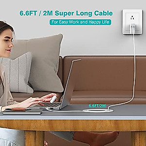 Charger for MacBook Air MacBook Pro 13 14 15 16 inch 2023 2022 2021 2020 2019 2018, M1 M2 Laptop 67W USB C Power Adapter, iPad, LED, 6.6FT USB-C Cable Charging as Fast as MagSafe 3, Original Quality
