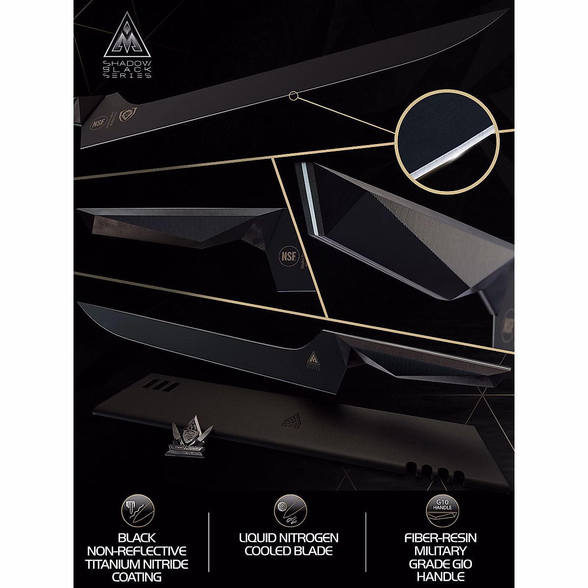 DALSTRONG Corner Counter Cutting Board - Lionswood End-Grain Teak Wood bundled with Slicing & Carving Knife - 12" - Offset Blade - Shadow Black Series