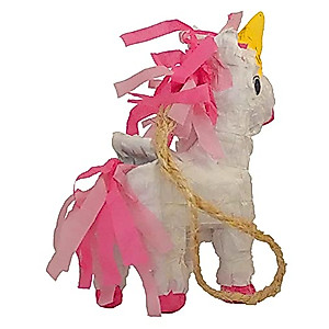 Fetch-It Pets 8" Unicorn Shaped Piñata Bird Toy Suitable for Small Medium and Large Parrots Budgies Parakeets Cockatiels Lovebirds and Cockatoos