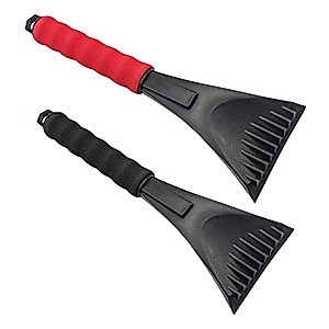 Dewkou Pack-2 Ice Scraper for Car, Car Windshield Window Snow Scraper, Car Window Frost Removal Brush Tool, Automobile Windscreen Defrost Squeegee for Winter, Universal Size for SUV, Cars