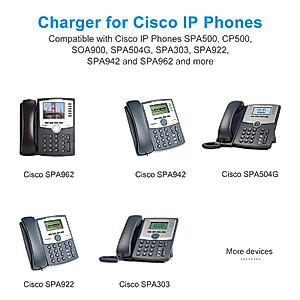 BENSN 5V Power Supply Adapter for Cisco IP Phone SPA525G2, SPA504G, SPA508G, SPA303, SPA922, SPA942, and SPA962, SPA300, SPA500, CP500, SPA900, Cisco SPA Series Phones Charging Cord