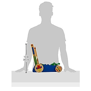 Melissa & Doug Deluxe Chomp and Clack Alligator Push Toy and Activity Walker - Wooden Baby Push Walker For Ages 1+