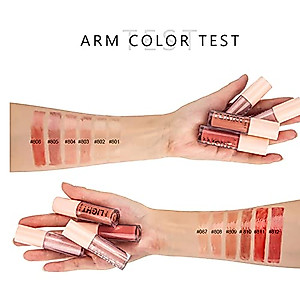 MAEPEOR Shiny Lipgloss Set 6PCS Smooth Moisturizing Lip Gloss Neutral Nude Nourishing Glossy Lipgloss (6PCS Set A)