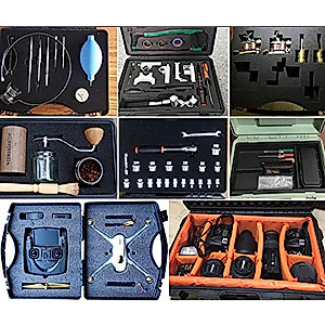 AOOCY Small Hard Carrying Case with Pluck Foam Interior for Pistol, GoPro,Microphone, Camera, and More - Outer Size 12.2 x 10 x 2.7 Inches, Black