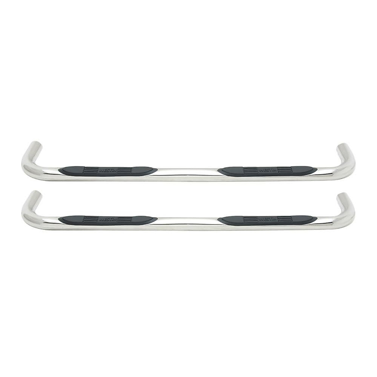 Westin 23-1680 E-Series 3 Nerf Step Bars fits 1999-2014 Silverado Sierra 1500 1999-2004 2500LD 2001-2014 2500 3500 Ext. Cab Polished SS 1 Pair