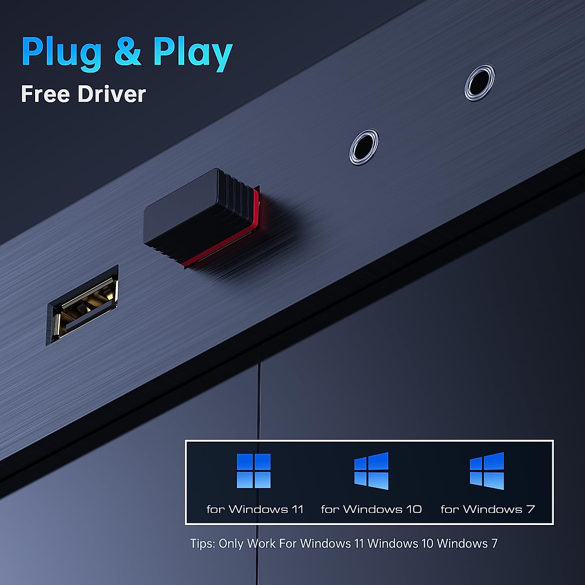 802.11ax Nano USB WiFi 6 Adapter for PC, EDUP 2.4G 300Mbps Wireless Mini USB WiFi-Adapter for Laptop Desktop PC, Travel Size Driver-Free USB WiFi Dongle, Support Windows 11/10/7