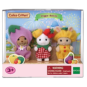 Calico Critters Veggie Babies, Limited Edition Playset with 3 Collectible Figures and Costume Accessories