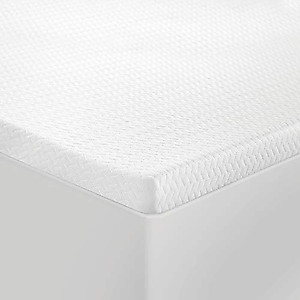 SensorPEDIC 1.5-Inch Coolest Comfort Memory Foam Bed Topper, Full, White