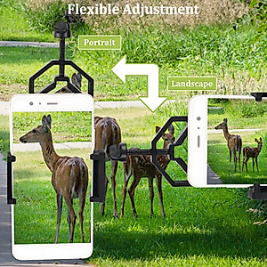ToopMount Universal Smartphone Adapter Cell Phone Adapter Mount, Compatible Binocular Monocular Spotting Scope Telescope Microscope, Astronomical Telescope, for Record Nature World Black