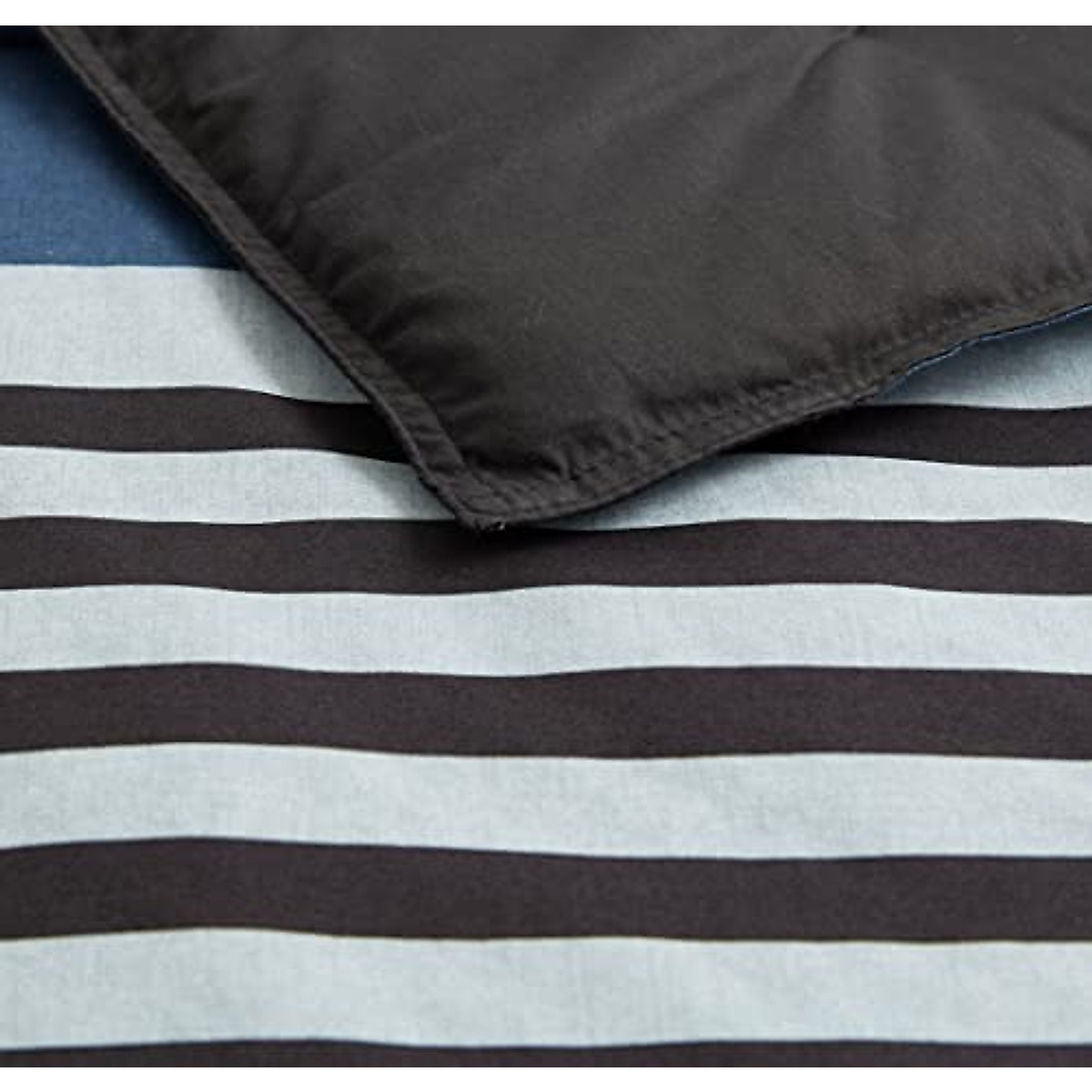 Nautica Comforter Set Cotton Reversible Bedding with Matching Shams, Home Decor for All Seasons, 3 pcs, Queen, Rendon Charcoal/Navy/White