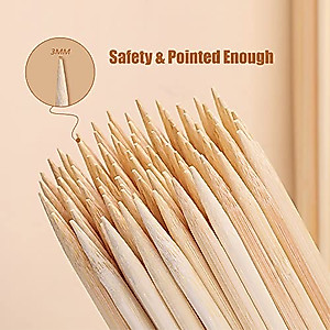 30 Inch / 75cm Extra Long Wood Skewers 50Pcs, Heavy Duty Bamboo Wooden Marshmallow Sticks for Fire Pits Roasting Campfire, Kids Safe Disposable Camping Skewer for Smores Grilling Kebab BBQ Barbecue