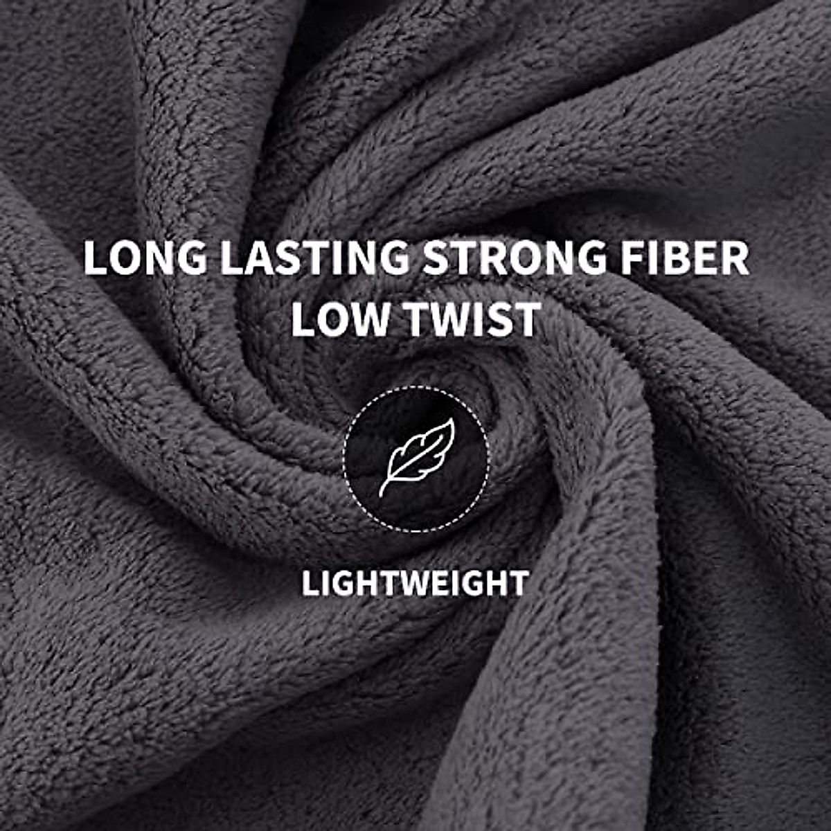 Cosy Family Microfiber 8-Piece Towel Set, 2 Bath Towels, 2 Hand Towels, and 4 Wash Cloths, Ultra Soft Highly Absorbent Towels for Bathroom, Gym, Hotel, Beach and Spa (Dark Grey)