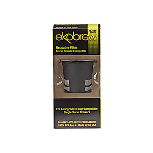 Ekobrew Classic Reusable Filter, Keurig 1.0 and 2.0 Compatible - Black