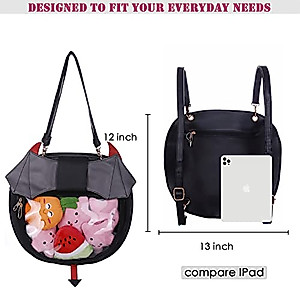 Ita Bag Heart Purse Kawaii Backpack Ita Bag Crossbody Clear Bag Devil Purse Bat Wings Bag Ita Heart Bag Kawaii Wallet Lolita Bag Kawaii Bag Transparent Backpacks Cute Bag Japanese School Bag Anime Bag