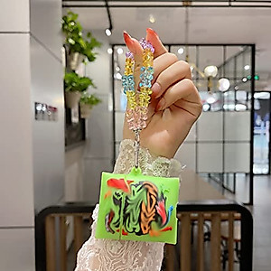 3D Candy Case for Airpod/Airpod 2,3D Cartoon Cute Food Case for Kids Girls Teens Boys,Fashion Kawaii Funny Cool Fun Stylish Character Candy Soft Case with Bear Chain for Airpod /Airpod 2 Case (Green)