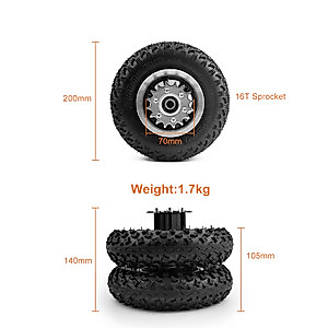 L-faster Dual 350W Motor Chain Drive Kit Easy Carry 300kg 200x50 Off-Road Wheel for DIY Electrical Sand Bike Pull Barrow 600lbs No Controller (36V350W Max 3kph)