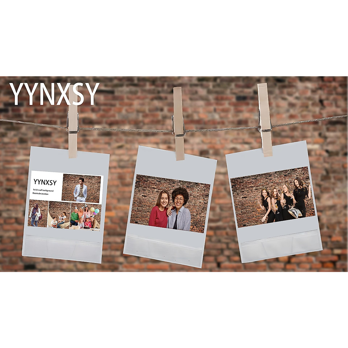 YYNXSY 7X5FT Brick Wall Background Primary Color Brick Background Large Fabric Brick Photo Background Baby Shower Birthday Party Wedding Graduation Home Decoration Photo Booth Prop Banner YY-7