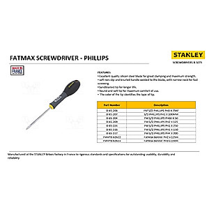 Stanley FMHT0-62622 PH2x4.92" Flared Bolster Screwdriver, Multicolor