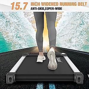 Elseluck Walking Pad, Under Desk Treadmill for Home Office, 2 in 1 Portable Walking Treadmill with Remote Control, Walking Jogging Machine in LED Display