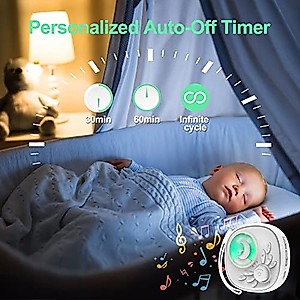 Yoobao White Noise Machine Baby, Portable Baby Sound Machine with 27 Soothing Sounds, Baby Sleep Soother with Night Light, Recording, Crying Sensor and Child Lock, USB Rechargeable
