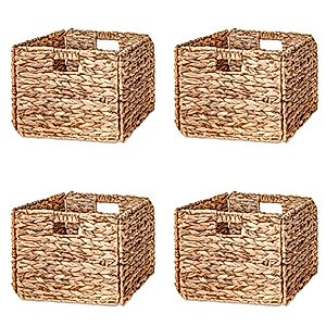 12.7" Foldable Storage Basket with Iron Wire Frame By Trademark Innovations (Set of 4)