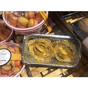 SINTOP Aluminum Foil Bread Pans Disposable | 1.5lb Loaf Pans with Lids | 50 Pack | Dessert Boxes - Perfect for Baking, Storing, Takeout