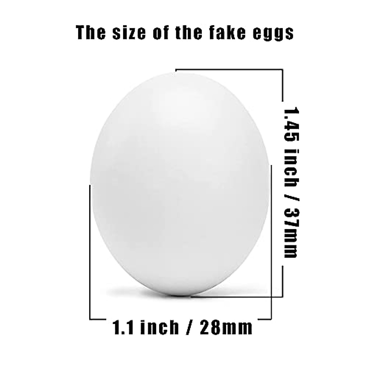 WOLEDOE 5Pcs Solid Plastic Parrot Fake Eggs, Keeping Them from Laying Anymore Eggs, Suit for Medium and Large Parrots, Pigeon, African Grey, Caique, Cockatoo, Sun Conures and Mini Macaw