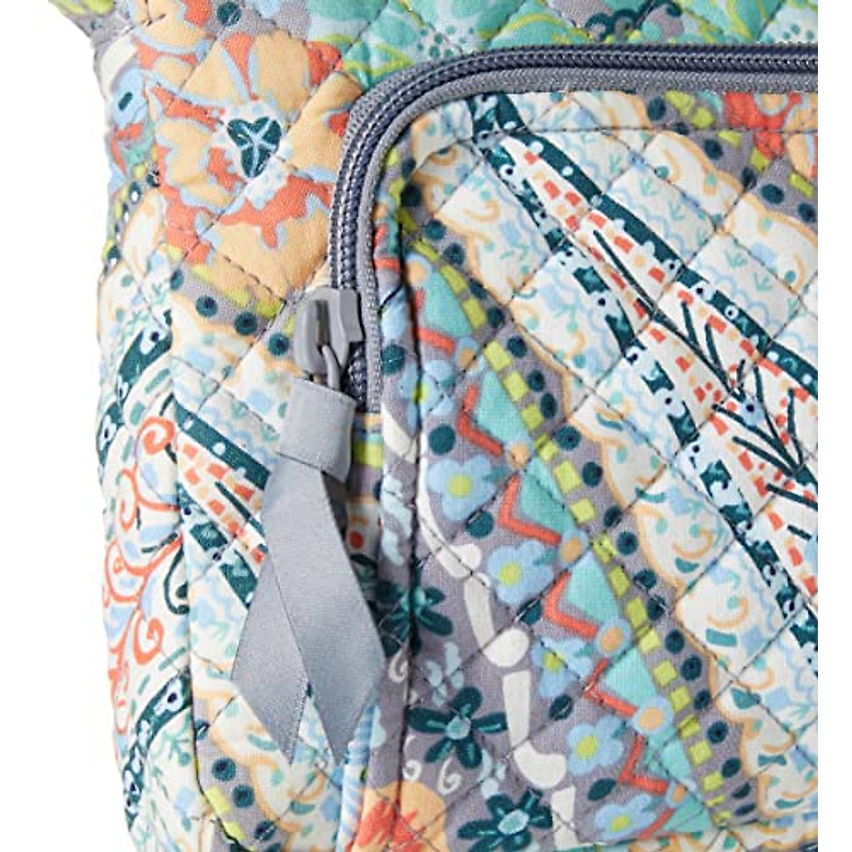 Vera Bradley Women's Cotton Little Hipster Crossbody Purse With RFID Protection, Citrus Paisley - Recycled Cotton, One Size