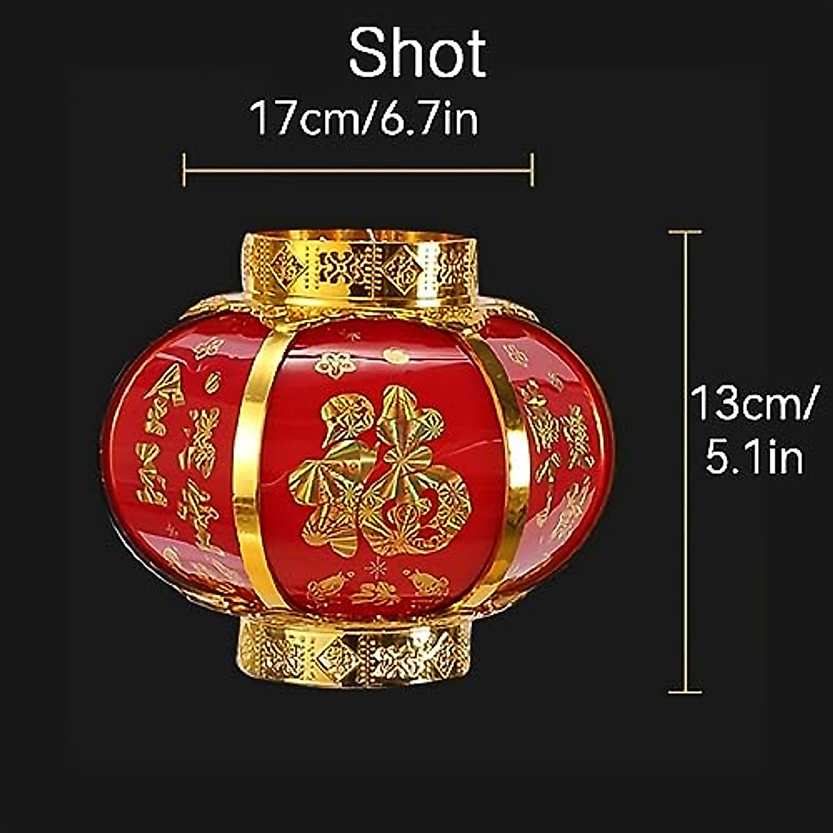 2pcs Lanterne Home Decoration Luminous Lantern Battery-Powered Children's Handheld Party Wedding Halloween Festival Chinese New Year Lantern Christmas Decor Accessories (2pcs Shot 5.1x6.7in)