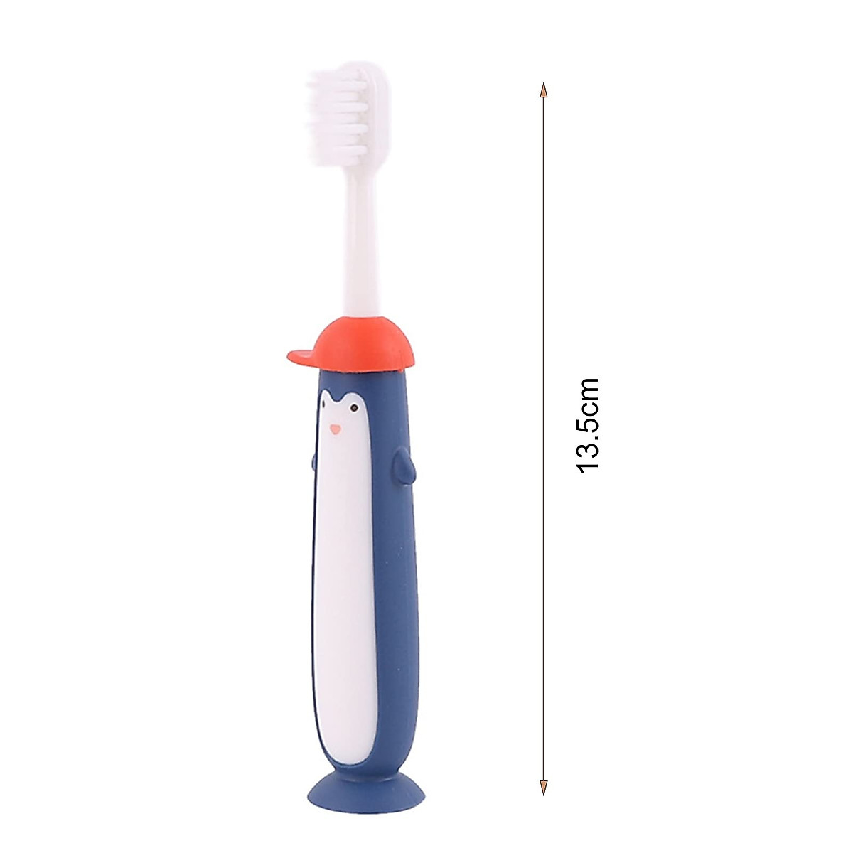 lamphle Baby Toothbrush Penguin Toothbrush Cute Toddler Toothbrush Food Grade Infant Toothbrush Teeth Protect Baby Toothbrush 12 Months and Up Blue