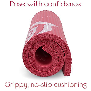 Crown Sporting Goods 1/2-inch (15mm) Chakra Art Yoga Knee and Elbow Pad (Coral)