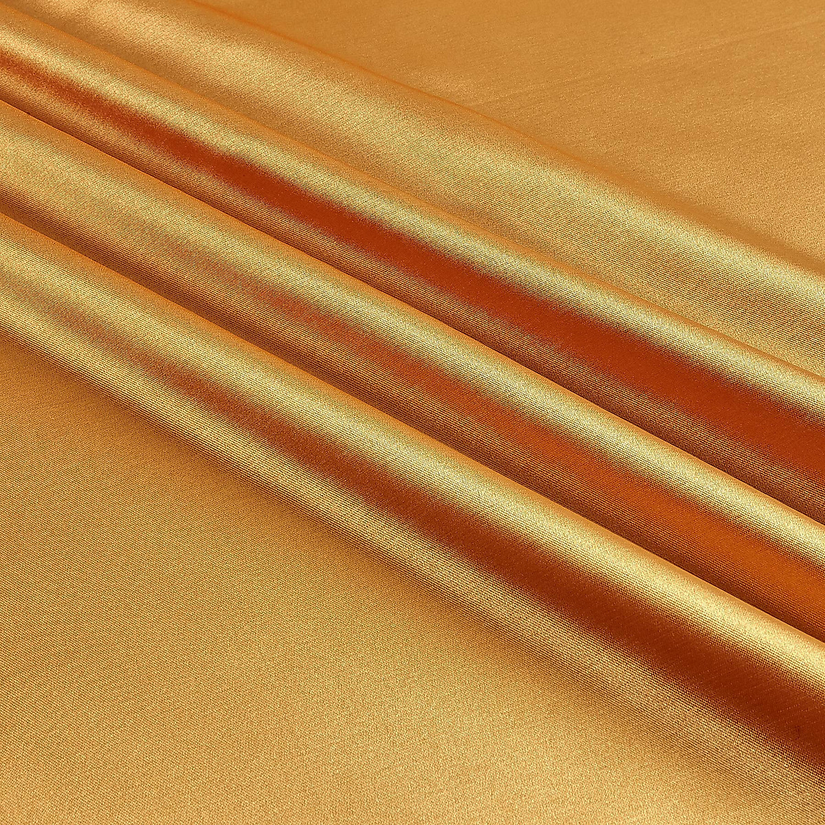 Stretch Charmeuse Satin Sungold, Fabric by the Yard