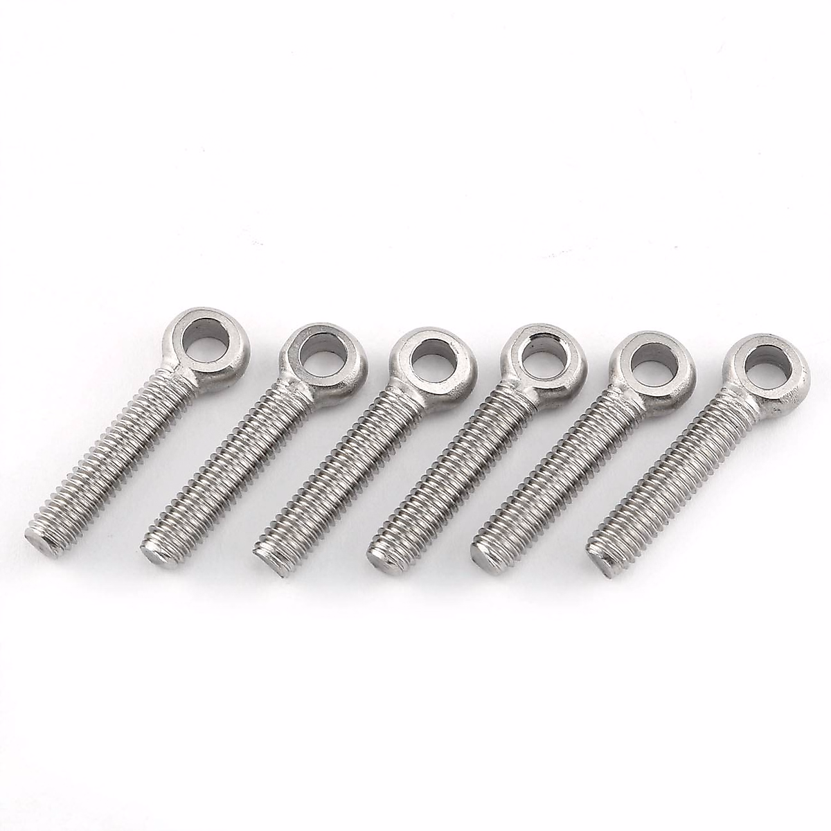 E-outstanding Lifting Ring Eye Bolt 6PCS M6x30mm 304 Stainless Steel Eye Bolt Screw Axle Pin Split Pin Shaft Pin Dowel Bolt Ring Screw Loop Hole Bolt