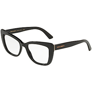 Dolce&Gabbana Woman Sunglasses Black Frame, Demo Lens Lenses, 53MM