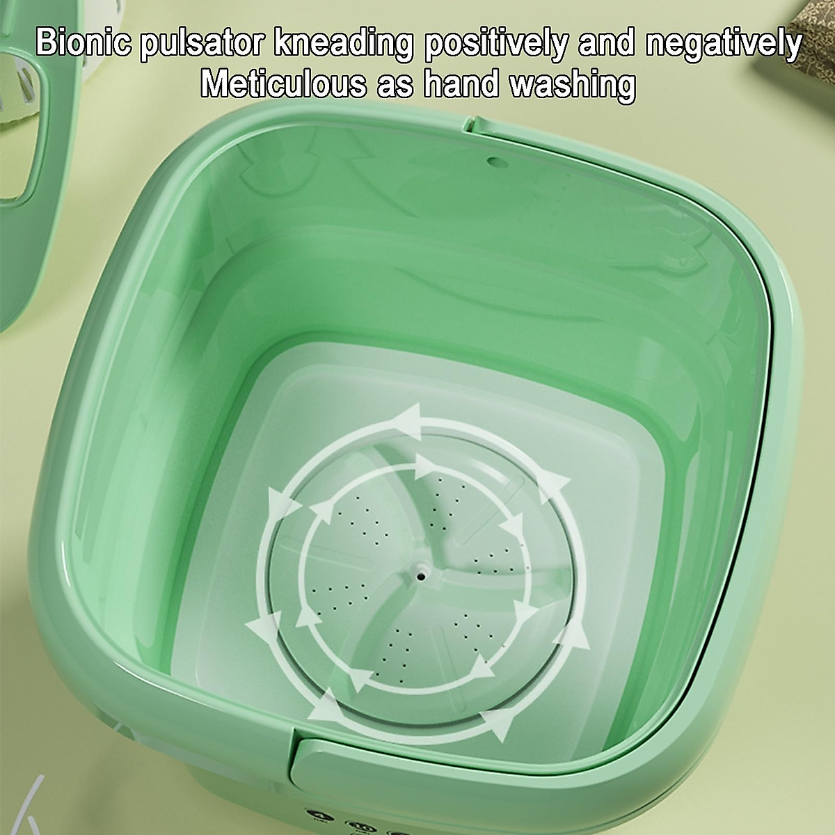 11L Small Foldable Portable Mini Washing Machine; RV, Camping, Travel Must Have Outdoor Products can Wash Small Clothes (Color : Blue)