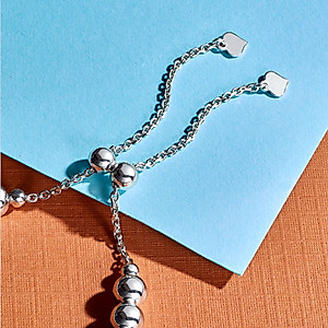 Ross-Simons 6mm Sterling Silver Bead Bolo Bracelet