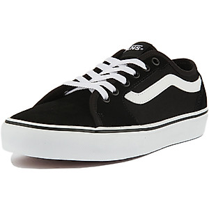 Vans Men's Filmore Decon Sneaker, Suede Canvas Blk White, 11