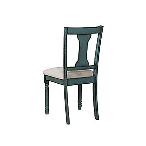 Powell Furniture Willow, Teal Blue, Set of 2 Side Chair,