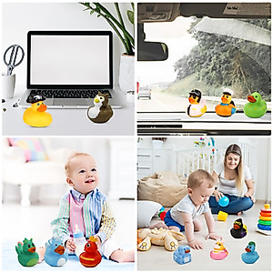 Creative Rubber Ducks, 12 Pack Assorted Rubber Ducks Bath Toys Funny Rubber Duckies for Kids Duck Toy Floating Bathtub Toys for Kids Baby Shower Party Favors Christmas Collection (12 Styles)