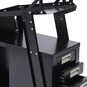 Rolling Welding Cart with 4 Drawers - Heavy Duty Steel Cabinet Welding Cart Wheels and Tank Storage for TIG MIG Welder and Plasma Cutter