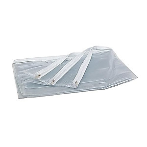 Soro Essentials- Durable Clear Plastic Cover for 20 Tier Commercial Kitchen Bun Pan Sheet Rack – 28” x 23” x 61” Heavy Duty Plastic Sheet Pan Rack Cover with Zippers
