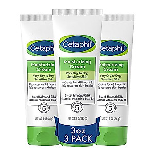 Cetaphil Body Moisturizer, Hydrating Moisturizing Cream for Dry to Very Dry, Sensitive Skin, NEW 3 oz Pack of 3, Fragrance Free, Non-Comedogenic, Non-Greasy
