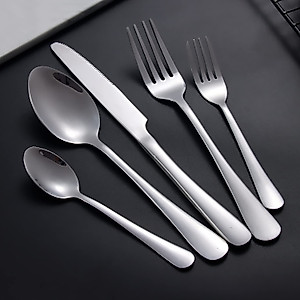 PERHOME 20-Piece Silverware Set for 4, Stainless Steel Eating Utensils Sets, Mirror Polished Flatware Cutlery Set for Home Kitchen Restaurant Hotel, Include Fork Knife Spoon Set, Dishwasher Safe