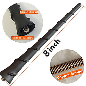 8 Inch Rubber Antenna for Dodge Journey (2010-2020), Dodge Journey Antenna - Car Wash Proof, Internal Copper Coil Antenna Mast Replacement for Dodge Journey