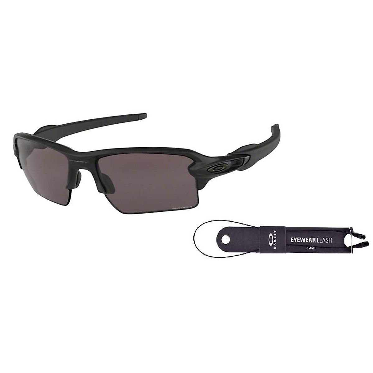 Oakley Flak 2.0 XL OO9188 918873 59M Matte Black/Black Prizm Sunglasses For Men+BUNDLE Accessory Leash Kit+ BUNDLE with Designer iWear Eyewear Kit