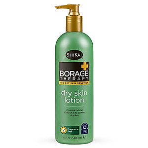 ShiKai Borage Therapy Dry Skin Lotion Body Moisturizer (16 oz) Unscented Skincare | Hydrating Lotion for Dry Hands & Body | With Oatmeal & Shea Butter