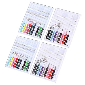 EXCEART 4 Boxes Set T Tool Tools Needles Needle and Thread Sewing Travel