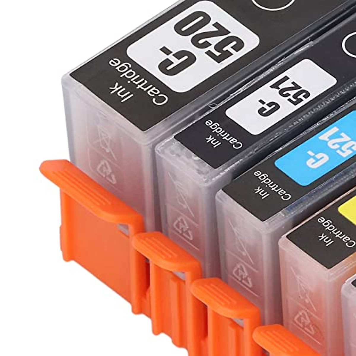 Hilitand Ink Cartridge ABS Printer Cartridge with Ink for Office, Schools, Trade Building Printing Photos, Test Papers, Documents (BK BK C M Y 5 Colors)