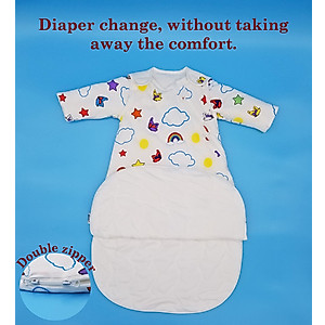 Baby Sleeping Sack and Blanket Bundle | Baby: 0-6 Months | 100% Organic Cotton | 1.5 TOG | Primary and Secondary Colors Shapes | Unisex (0-6 Months)